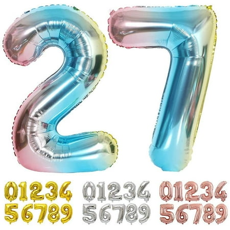 Blue Balloon Number Huge Aluminum Foil Balloon Number Birthday ...
