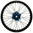 Tusk Impact Complete Wheel - Rear 18 x 2.15 Black Rim/Silver Spoke/Blue ...
