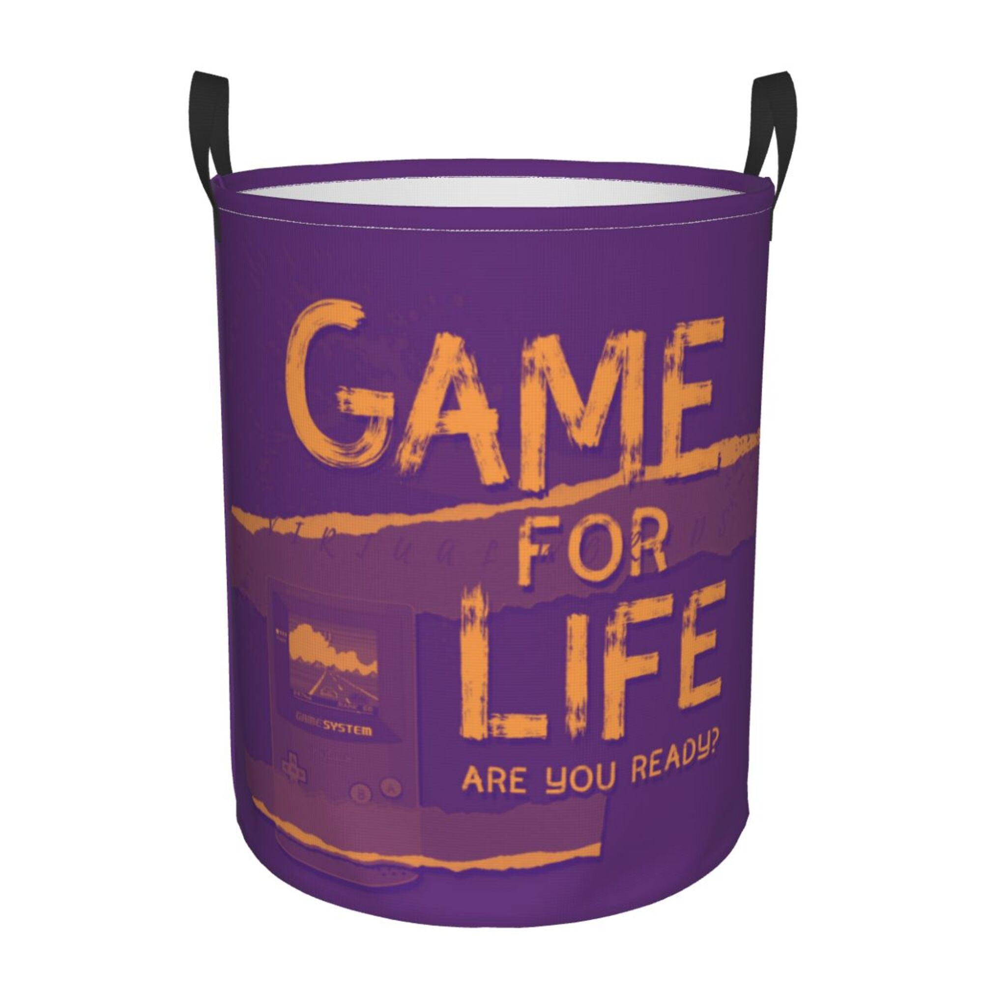 TEQUAN Waterproof Laundry Hampers, Graffiti Game Console Pattern ...
