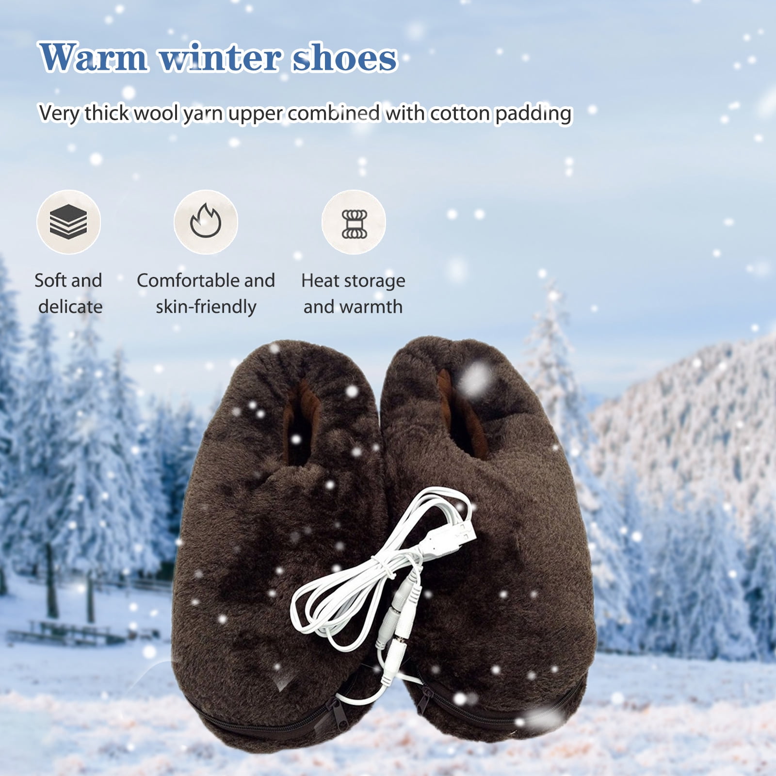 Pantuflas eléctricas USB Térmicas 5V Pies Zapatos calientes Productos ...