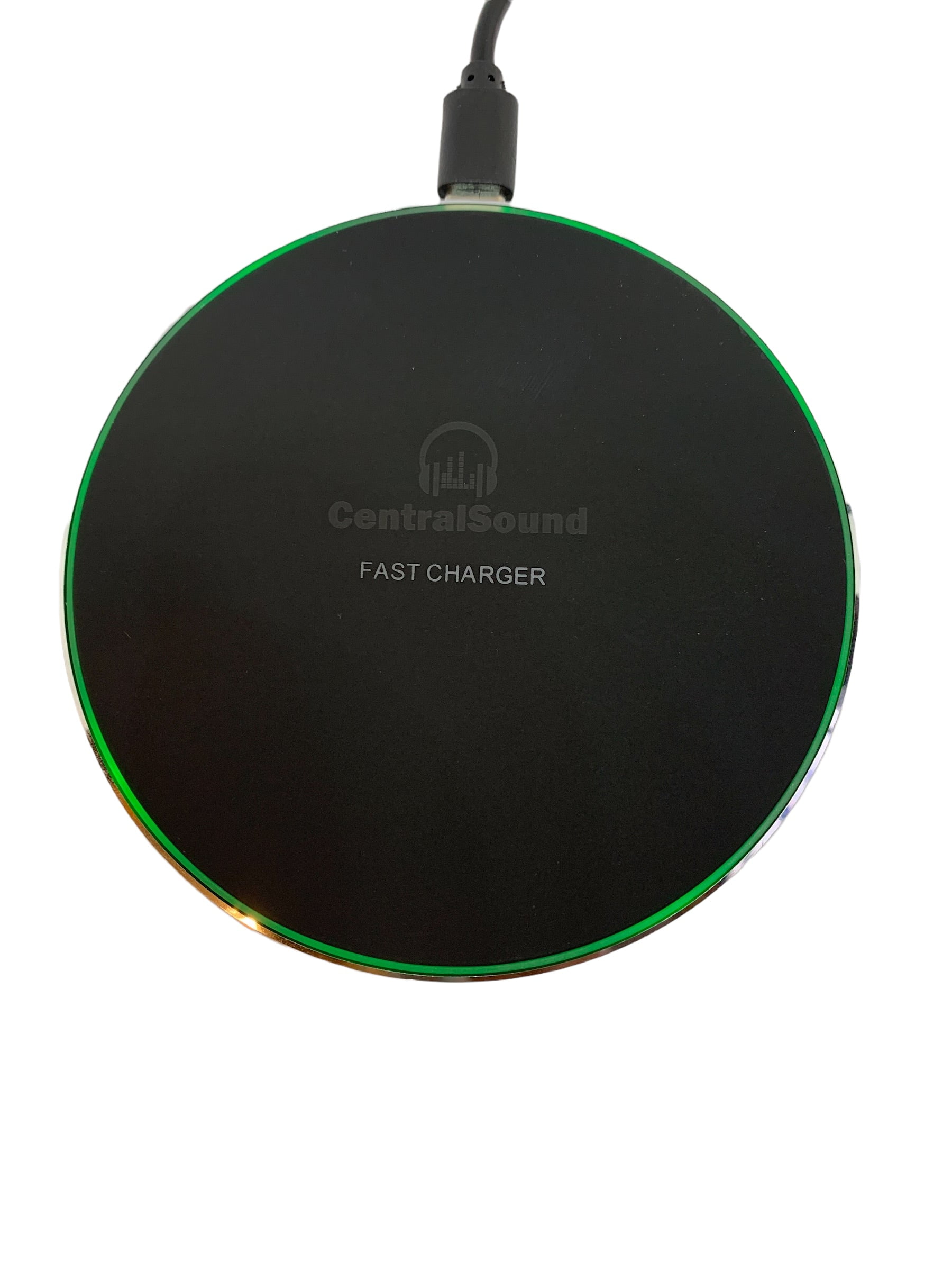 CentralSound Low Profile Qi Wireless Fast Charger Charging Pad | Black ...