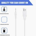 2-Pack White PVC USB Charging Cables 1m Fast Charging Copper Conductor ...