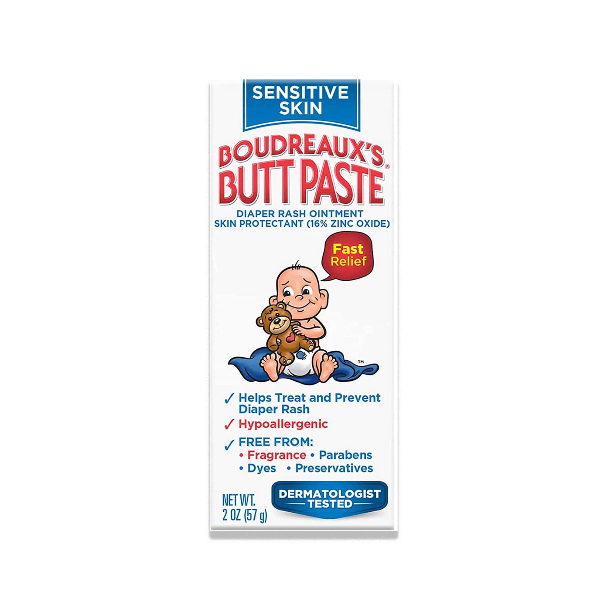 Boudreaux's Butt Paste for Sensitive Skin Diaper Rash Cream, Ointment ...