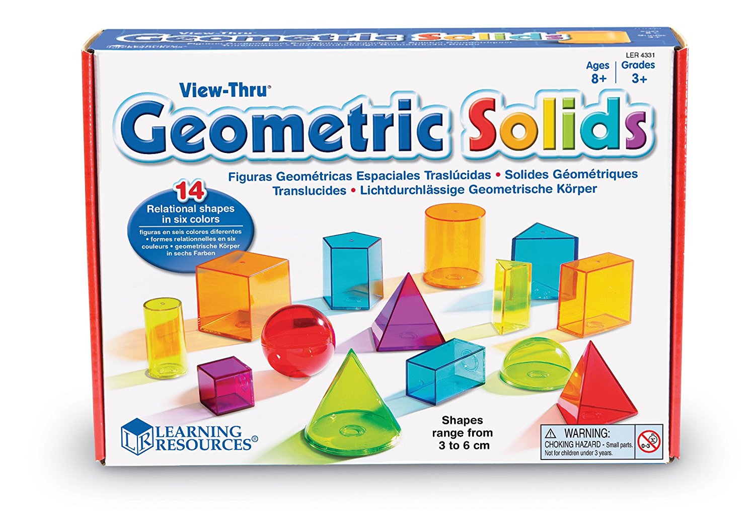 Learning Resources View-Thru Geometric Solids, 14 Pieces, Ages 8 ...