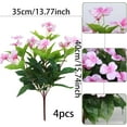 4 Pcs Artificial Flowers Outdoor Impatiens UV Resistant Silk Impatiens ...
