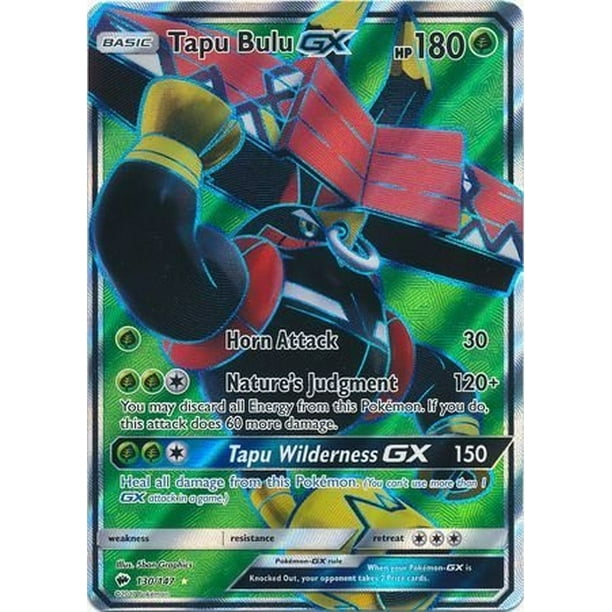 Pokemon Tapu Bulu-GX 130/147 Full Art Ultra Rare | Walmart en línea