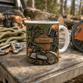 Arborist Dad Mug Personalized Accent Mug with Tree Gear Rope Chainsaw ...