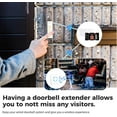 Wireless Doorbell Extender with Receiver Connects to Existing Hardwired ...