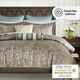 Madison Park 12-Piece Queen Set, Cotton Sheet, Faux Silk Down ...