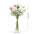 Artificial Hydrangea and Baby's Breath Bouquet for Home Decor, Wedding ...