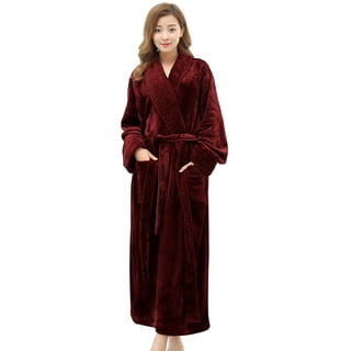 PAVILIA Soft Plush Women Fleece Robe, Light Blue Cozy Bathrobe, Female ...