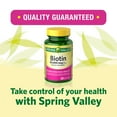 Spring Valley Biotin Hair/Skin/Nails Health Dietary Supplement Softgels ...