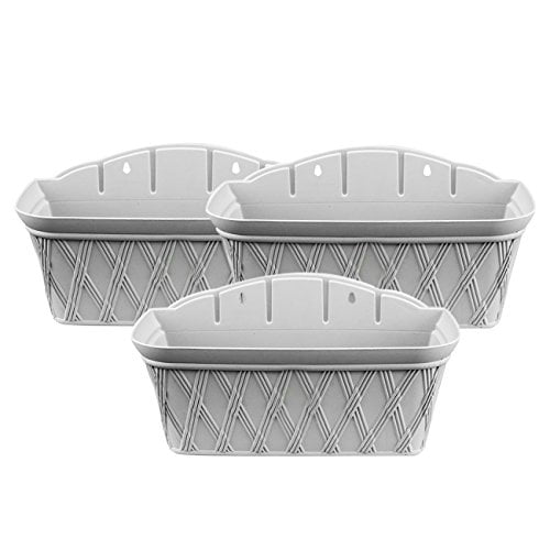 Mr.Garden 17 Inch Garden Planter Rectangular Plastic Planter Self ...