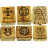 Jerusalem Cross Olive Wood Rosary and Box - Made in Bethlehem - Walmart.com