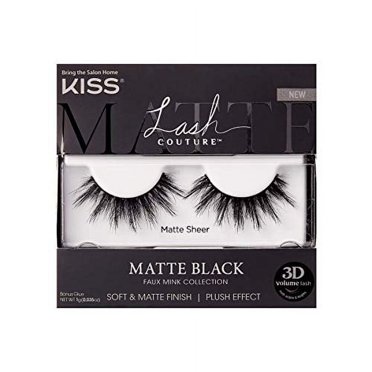 KISS Lash Couture Matte Black Faux Mink Eyelashes Multipack, Matte ...