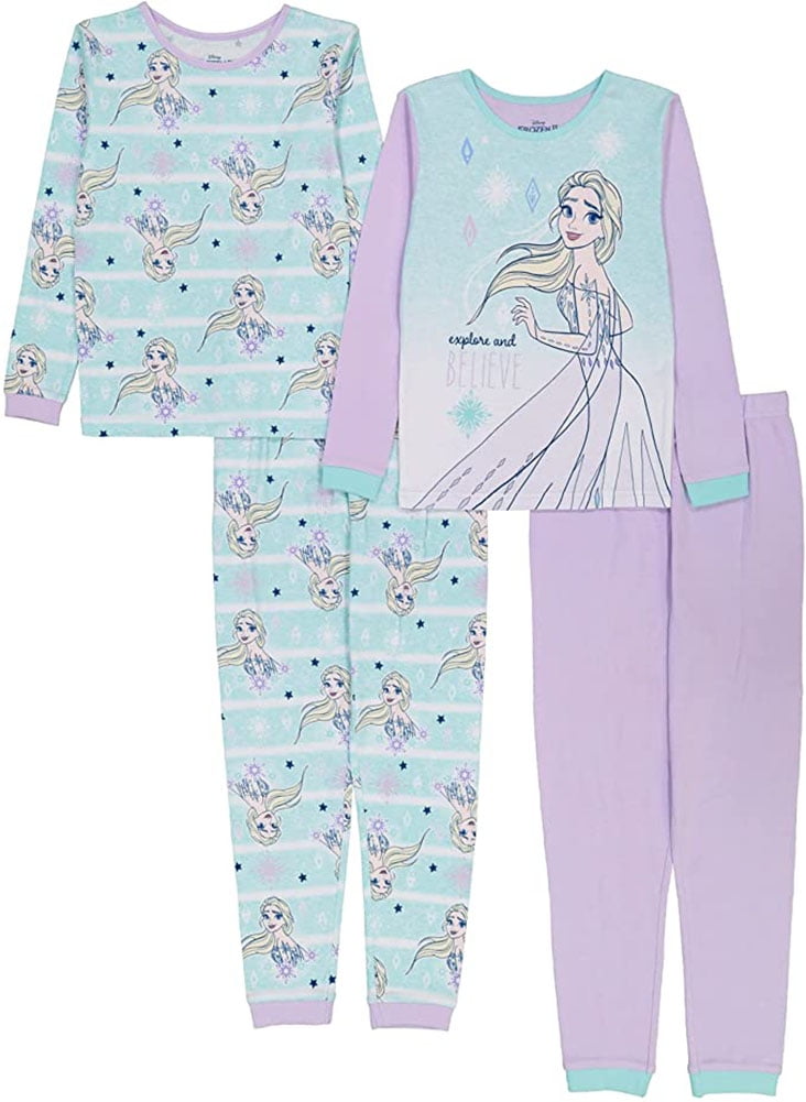 Disney Girls' Frozen Snug Fit Cotton Pajamas (8) - Walmart.com