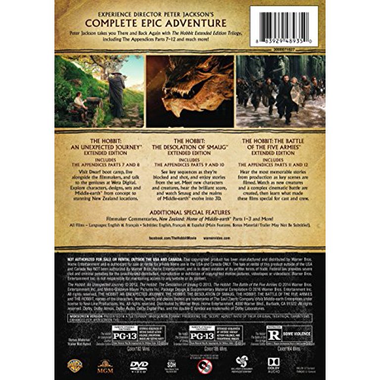 The Hobbit Extended Edition Dvd