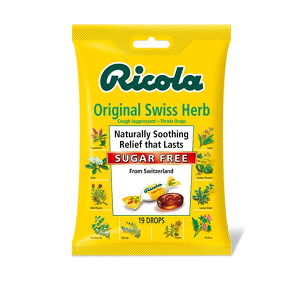 Ricola Original Swiss Herb Sugar Free Cough Suppressant Throat Drops 3 ...