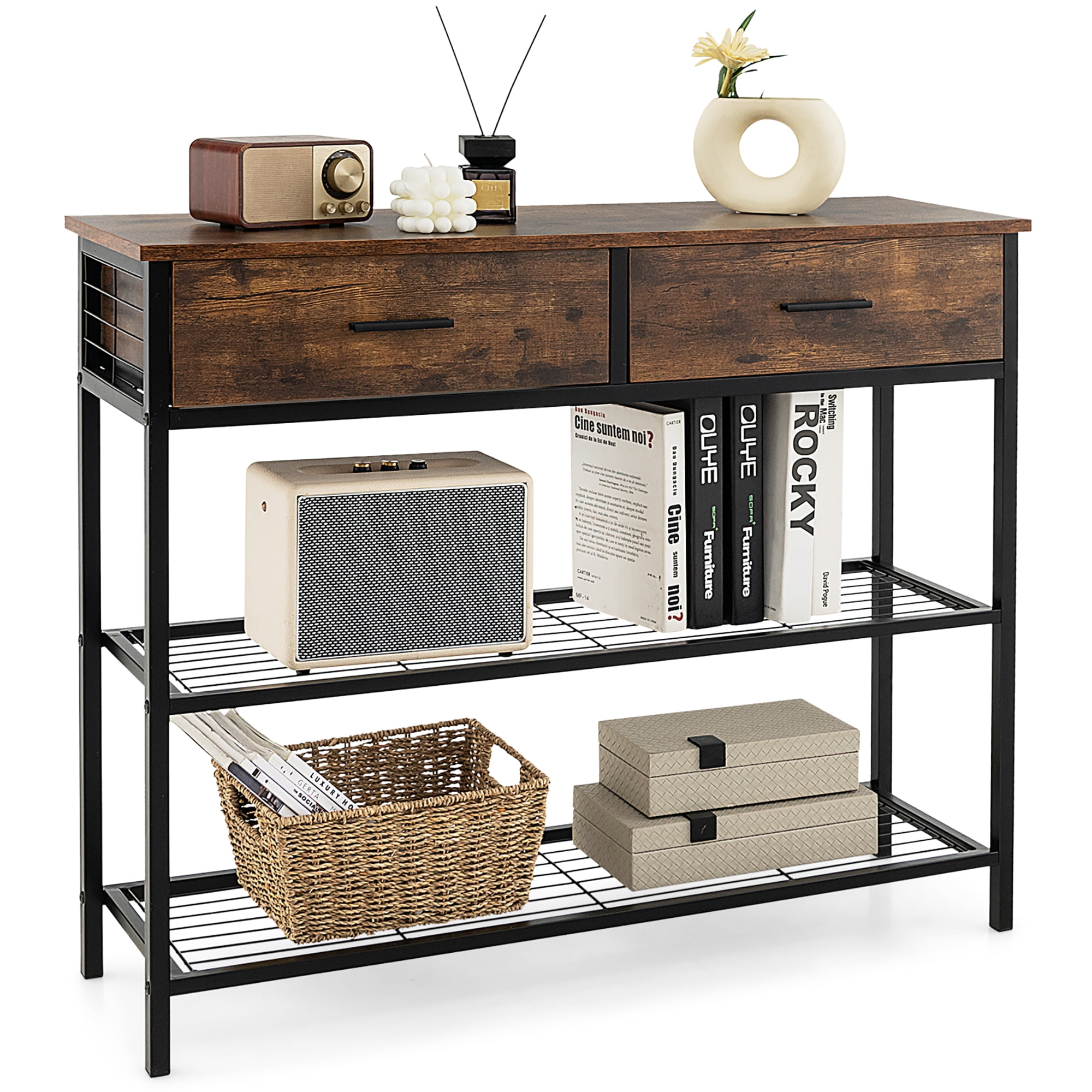 Click here for Costway Console Entryway Sofa Table With 2 Drawers... prices