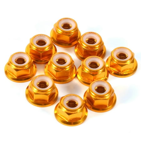 Ymiko 10Pcs M2 M3 M4 M5 Lock Nut Assortment Kit,Hex Flange Nut ,Nylon ...