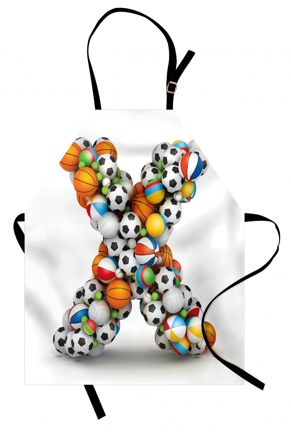Letter X Apron Different Type of Balls Sporting Goods ABC Design Kids ...