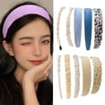 Pearls Hairband Collection Pack Of 5 Adjustable Soft Headpieces Blue ...