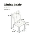 Wingback Dining Chairs Of 2, Solid Wood, Upholstered Seat, Oak Finish ...