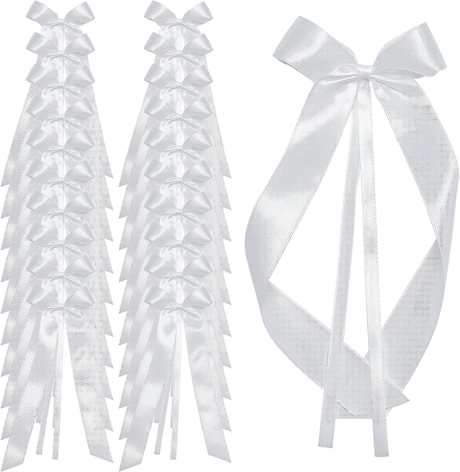 50PCS Wedding Car Ribbons and Bows Satin Bows Antenna Bows Gift ...