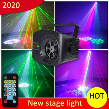 DJ Disco Indoor Party Lights, LED Sound Activated RGB Strobe Projector ...
