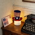 Independence Day Decorative Candle Lamp with Five-Pointed Star Hat and ...