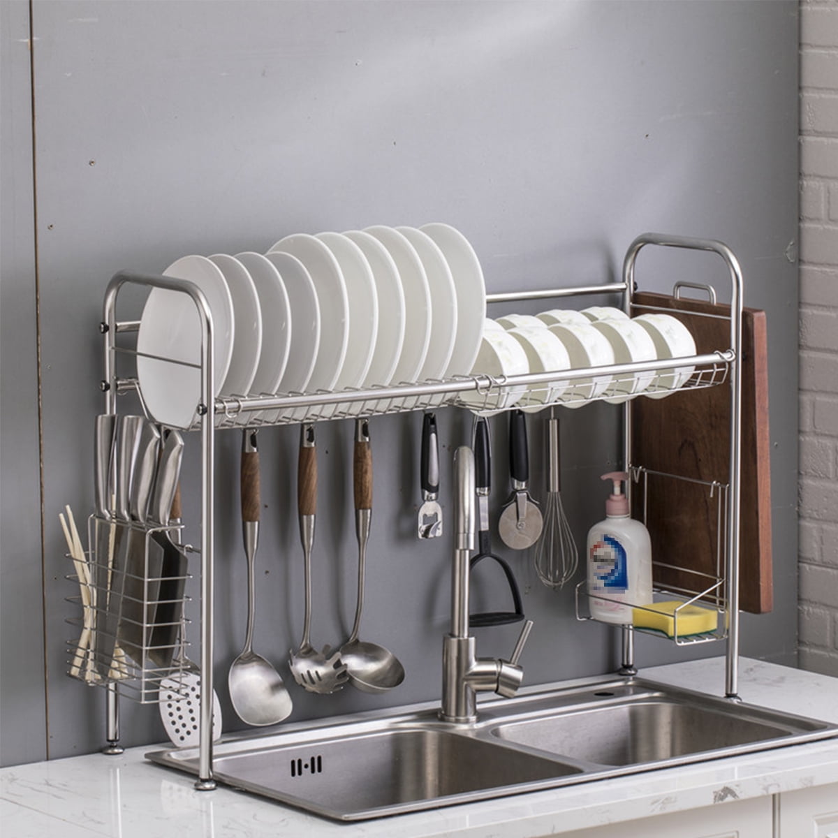 Novashion Over The Sink Dish Drying Rack Large Stainless Steel Dish
