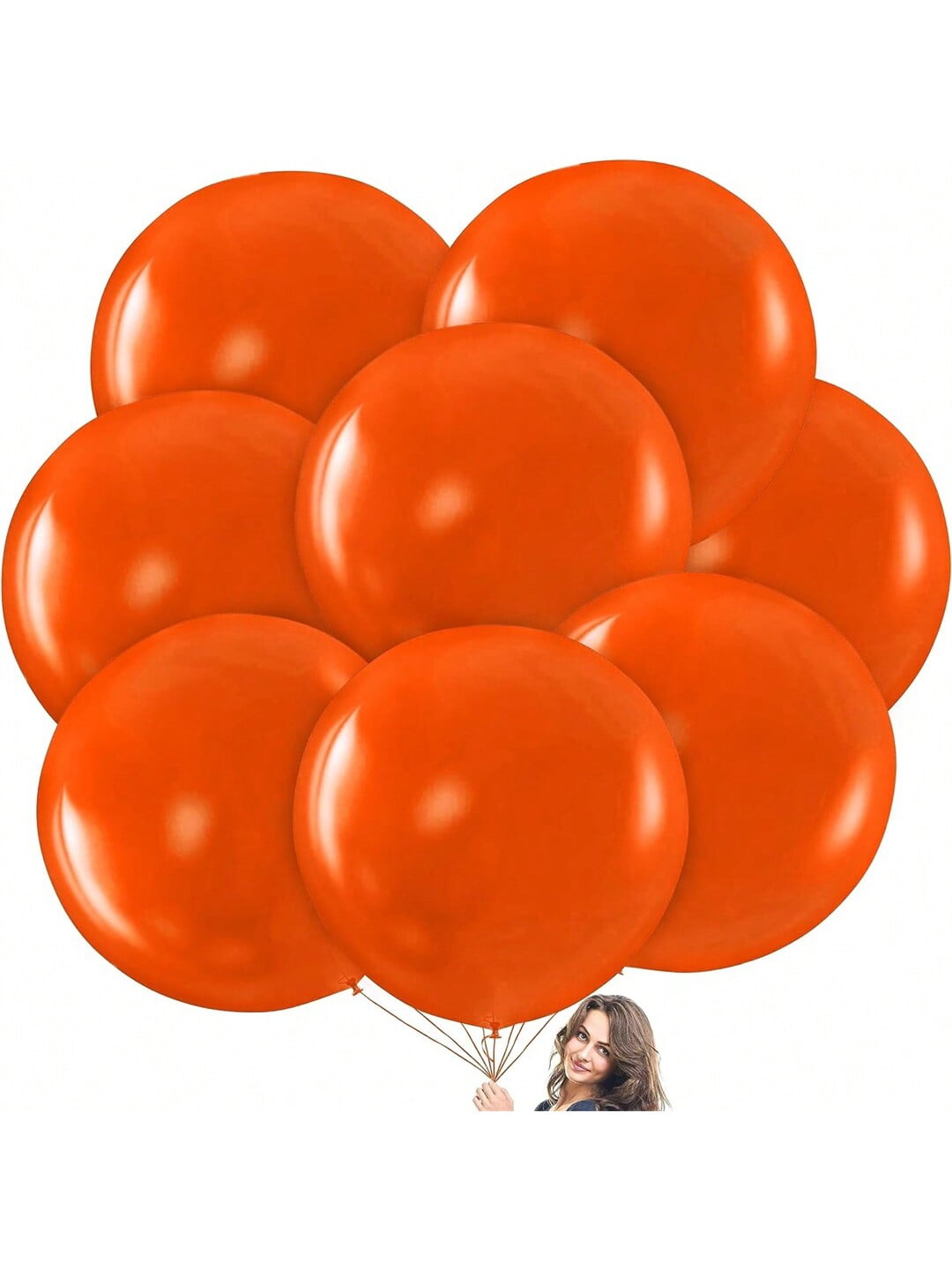 3pcs Orange Giant Balloon - 36 Inch Large Balloons For Photo Shoots ...