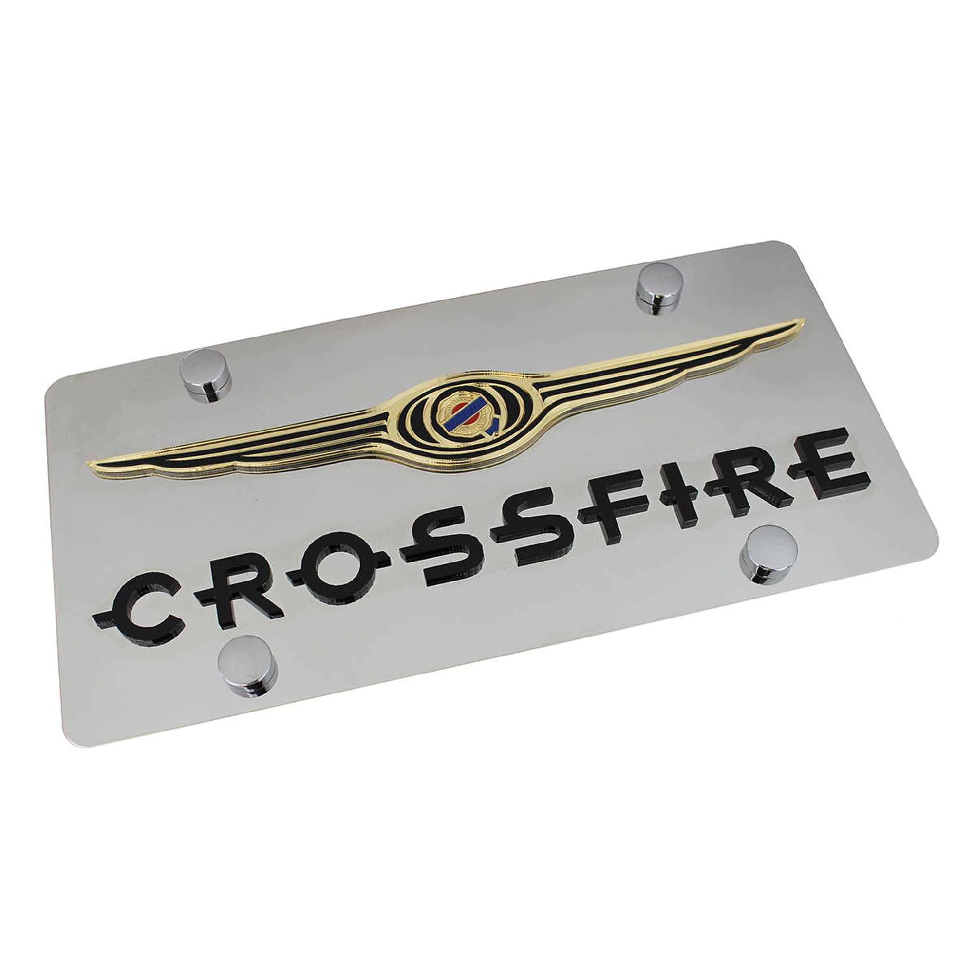 Chrysler Wing Dual Logo Crossfire License Plate (Chrome) - Walmart.com