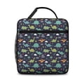 Dinosaur and Heart Navy Pattern Insulated Lunch Bag Teens,Lunch Box for ...