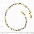 Primal Gold 14 Karat Two-tone Polished Fancy Link Bracelet - Walmart.com