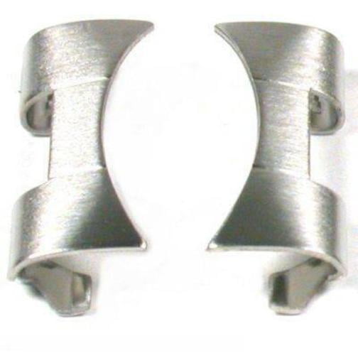 2 Watch Band End Caps Parts Links Steel White Tips 20mm - Walmart.com