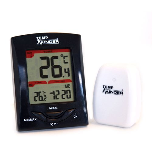 Minder Research TempMinder Wireless Thermometer and Clock - Walmart.com