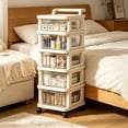 Plastic Storage Cart with Drawers, Rolling Drawer Unit with Wheels ...