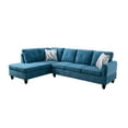 Hommoo Flannel Sectional Couch Sofa - Blue - Modern L Shaped - Walmart.com