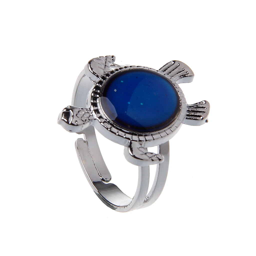 Turtle Mood Ring Color Change Emotion Feeling Rings Temperature Control ...