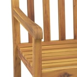 vidaXL Patio Chair Outdoor Slatted Armchair Garden Seat Solid Wood ...