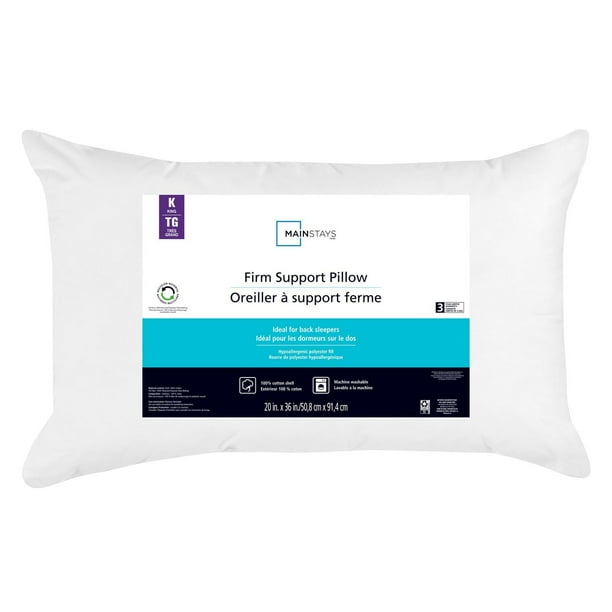 Mainstays Firm Support Cotton Shell Back Sleeper, Machine Washable Bed Pillow - Walmart.ca