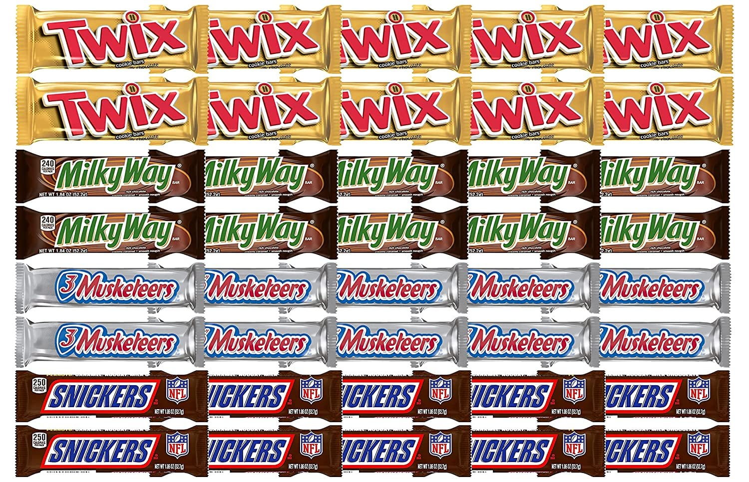 Buy SNICKERS, TWIX, MILKY WAY & 3 MUSKETEERS Individually Wrapped ...