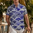 Xcmzpl Men's Print Henley Shirt Short Sleeve Casual Summer Beach Hippie ...
