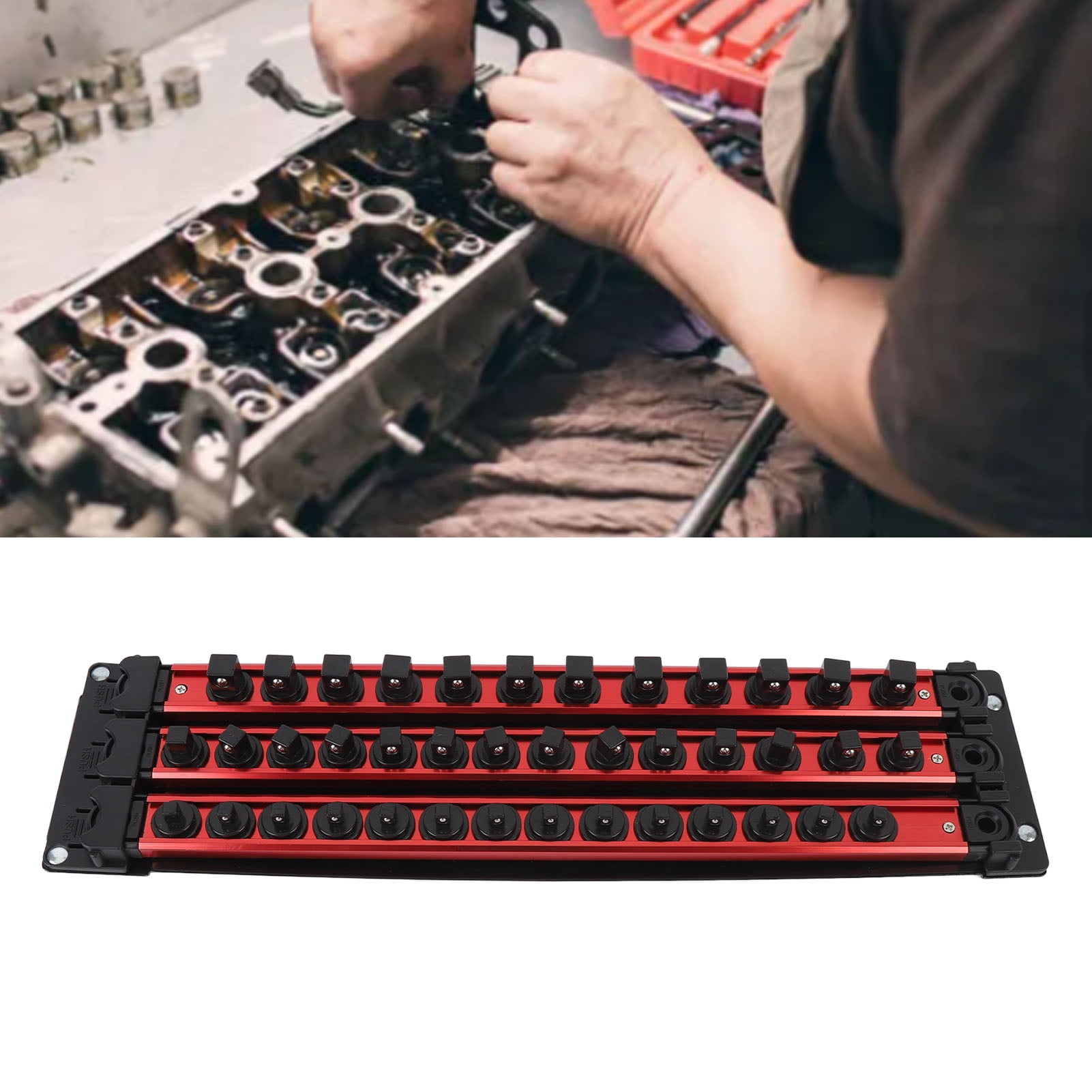 Organizador de Socket, 40 Ranuras BANDEJA DE ALMACENAMENTO DE ZÓCALO DE ...