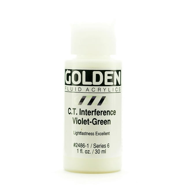Fluid Acrylics interference violet-green (CT), 1 oz. (pack of 2 ...