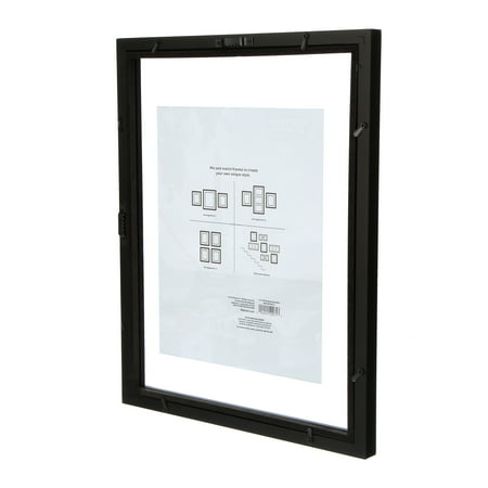 Mainstays 11x14 Wide Float Picture Frame, Black Finish - Walmart.com ...