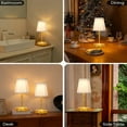 LOFTER-PRO Rechargeable Table Lamp, Wireless Cordless Touch Lamp ...