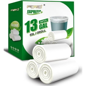 RW Eco 13 gal Green Plastic Trash Can Liner - Compostable - 100 count ...