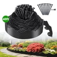Kidsjoy 40ft Black UV-Resistant No-Dig Landscape Edging Kit with 48 ...